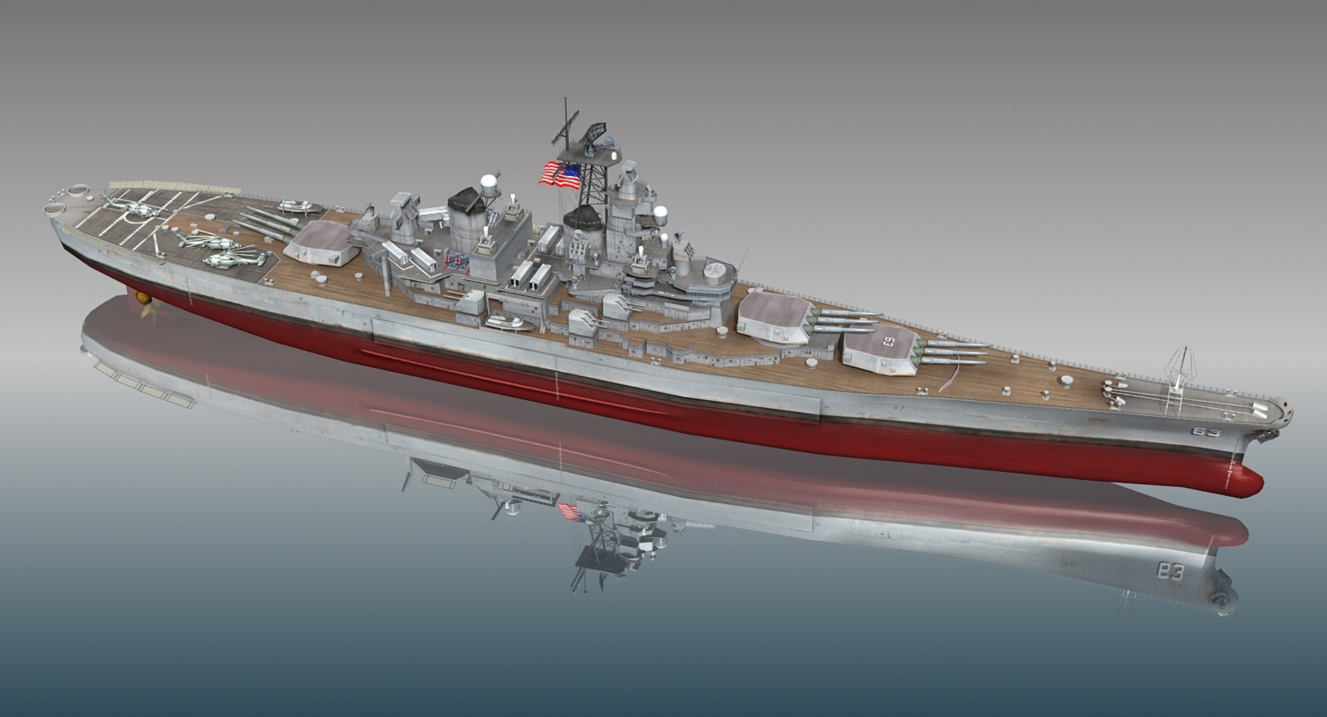 3D uss missouri bb-63 - TurboSquid 1316647