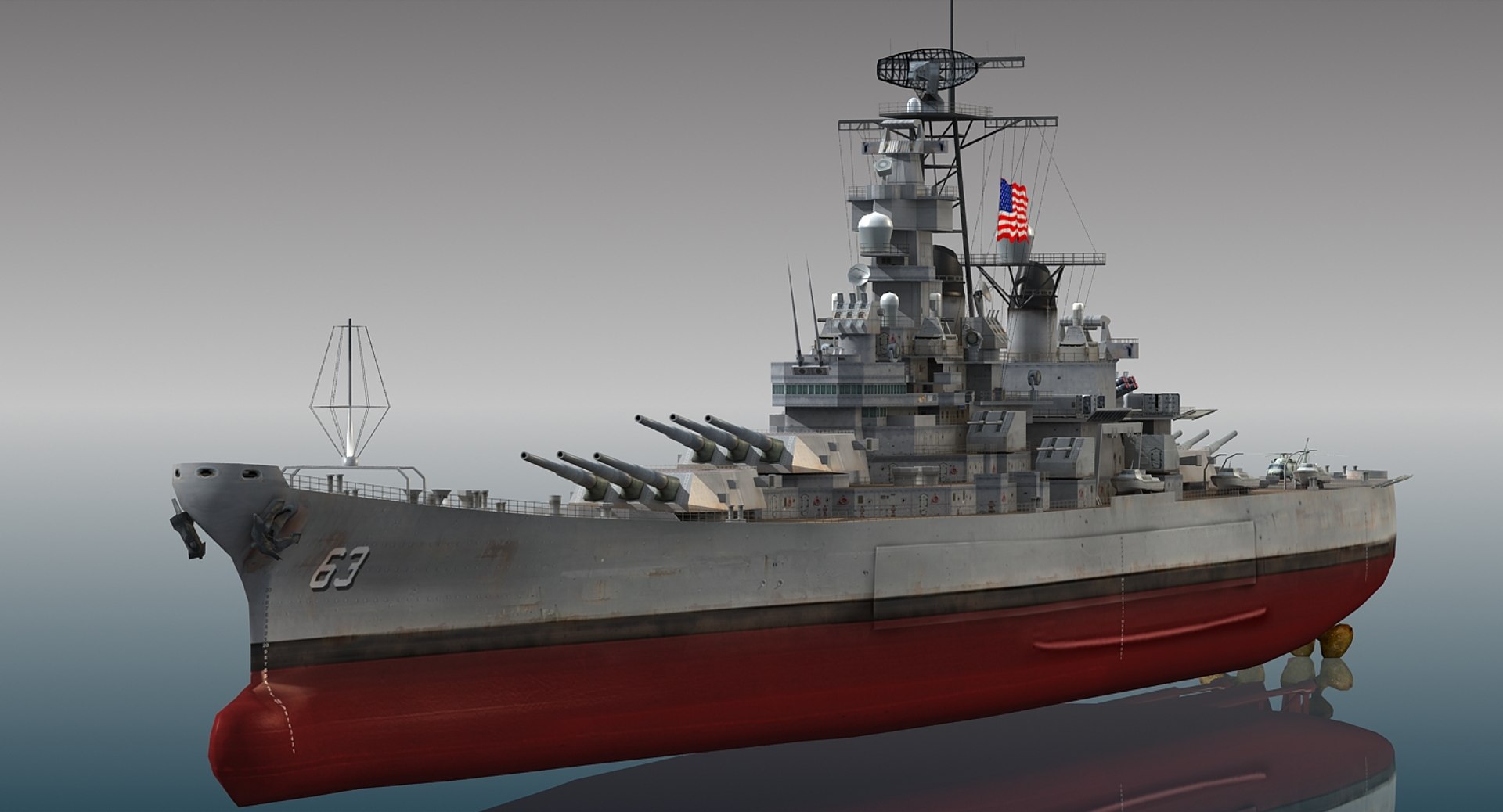 3D uss missouri bb-63 - TurboSquid 1316647