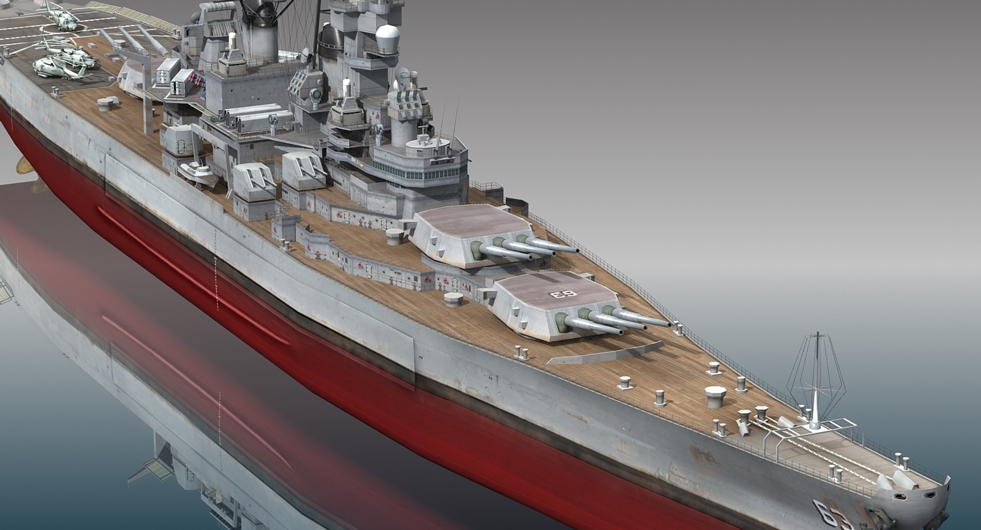3D uss missouri bb-63 - TurboSquid 1316647