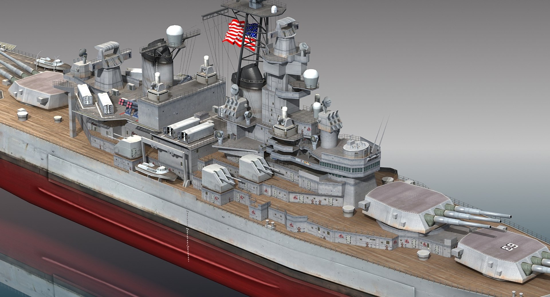 3D uss missouri bb-63 - TurboSquid 1316647