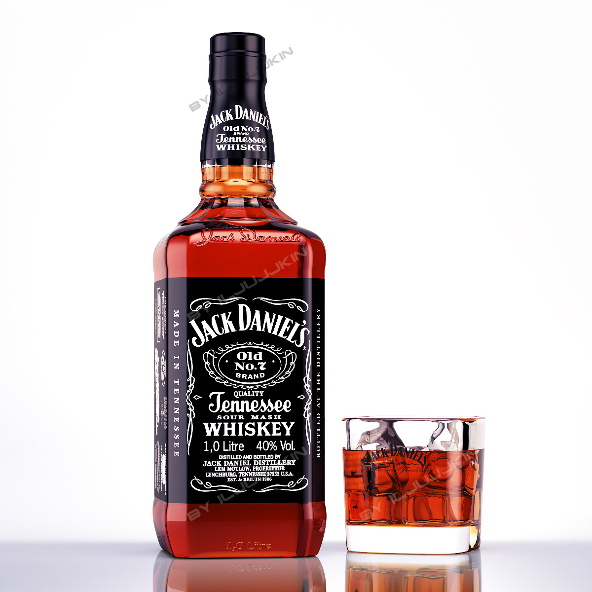jack daniels glass 3d model