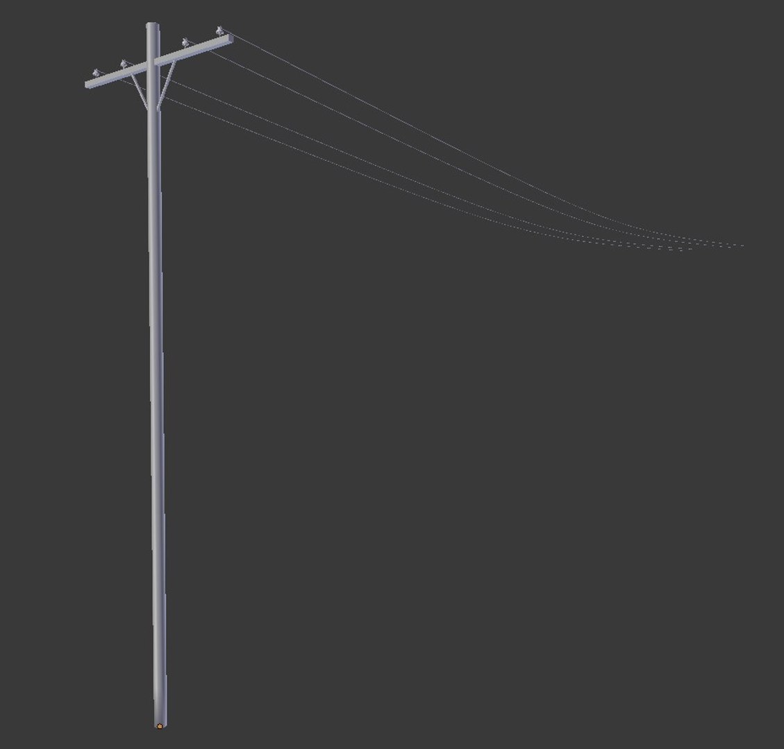 3D Power Line Wooden - TurboSquid 1198062