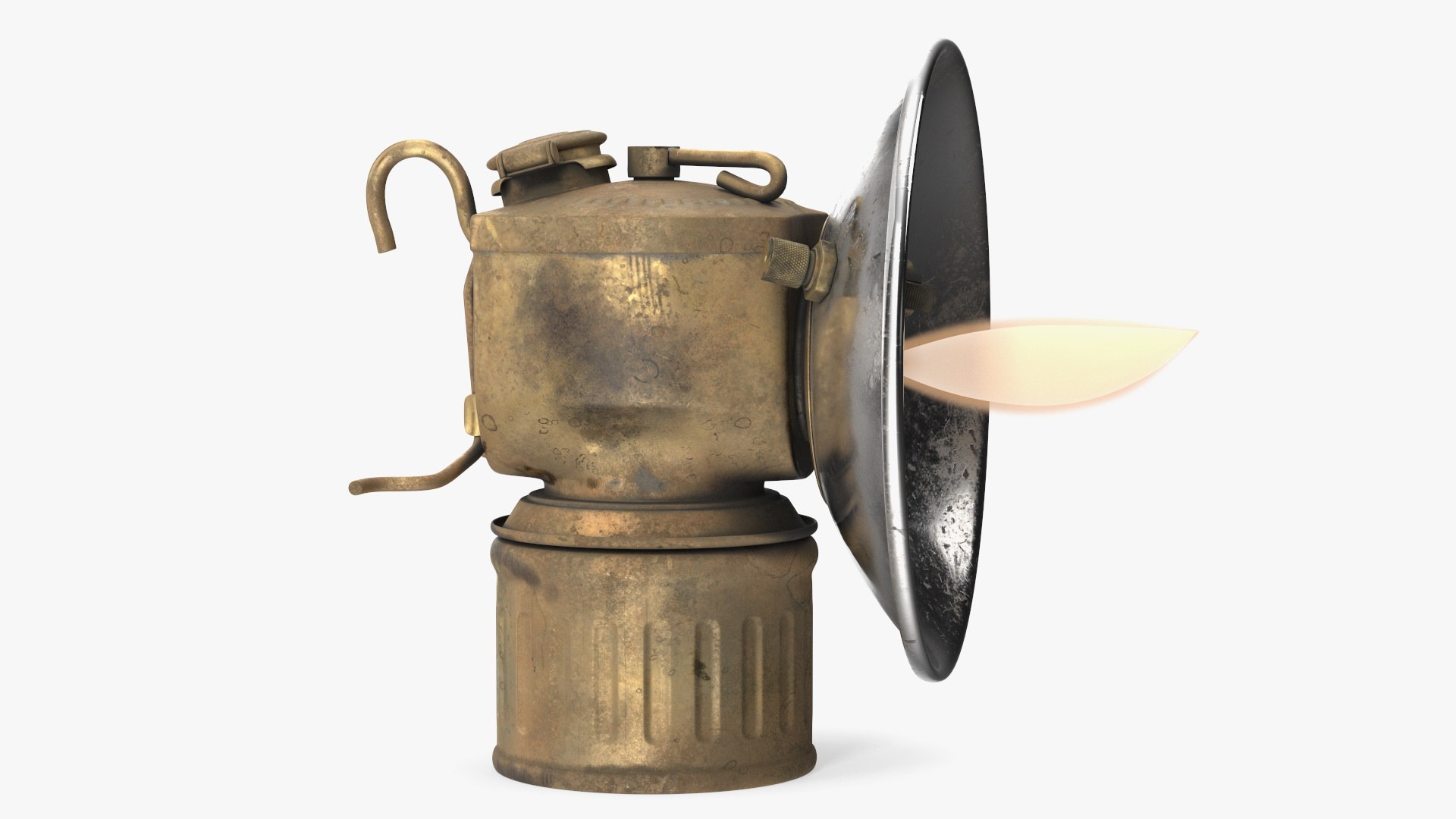 Retro Brass Carbide Lamp Old 3D - TurboSquid 2342512