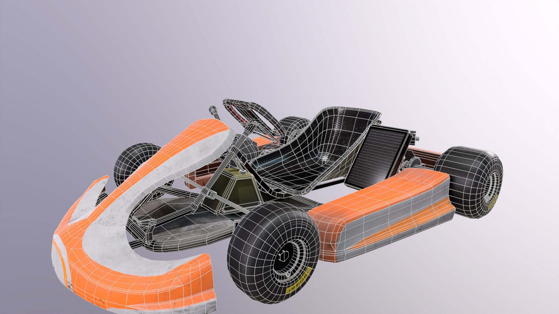 3D Racing Kart 125cc Low Poly Model - TurboSquid 1960011