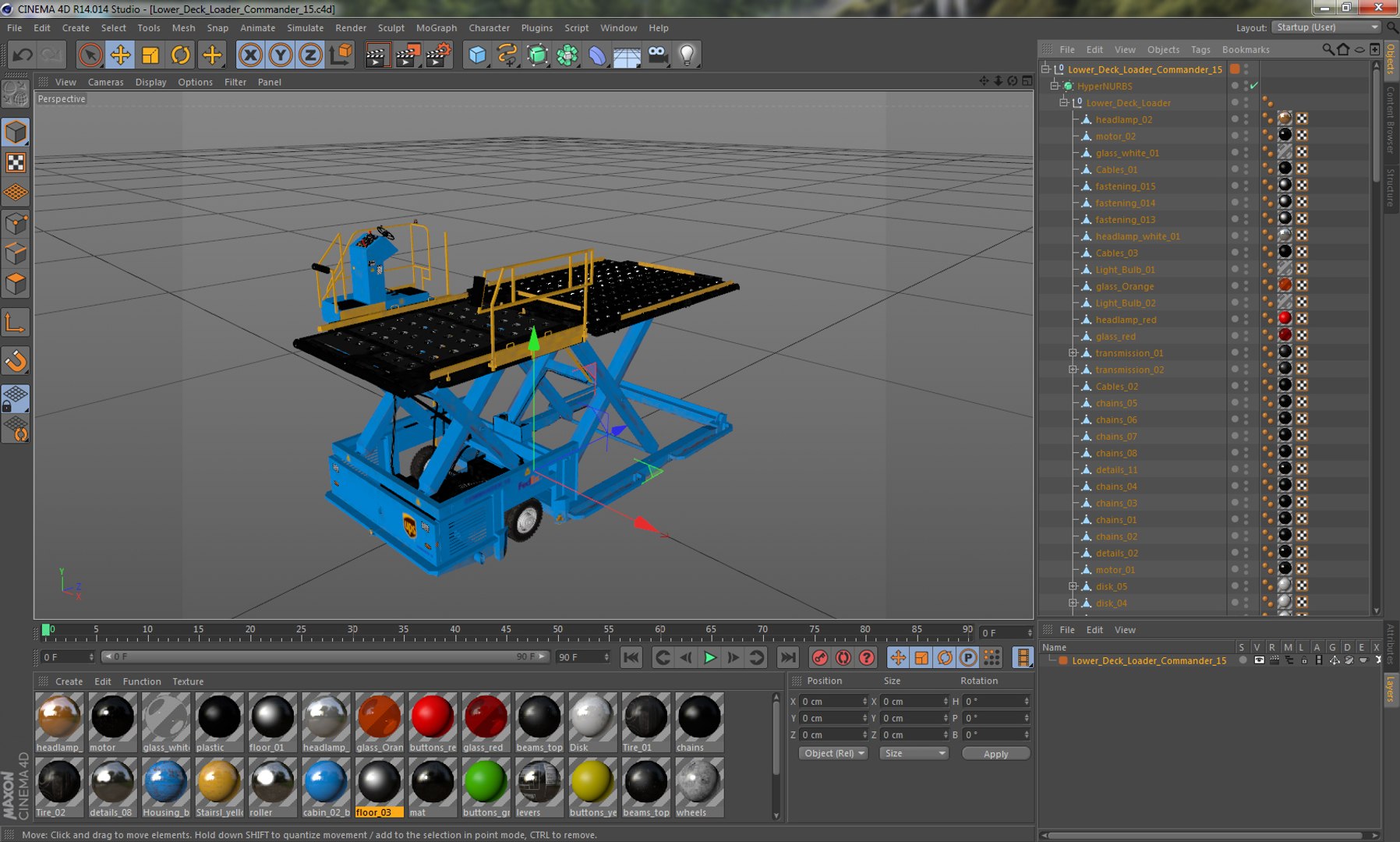 Lower deck loader commander 3D model - TurboSquid 1241335