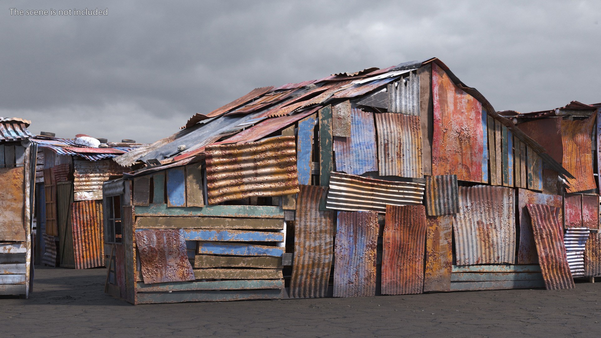 3D Model Crowded Slum Housing Cluster - TurboSquid 2330107