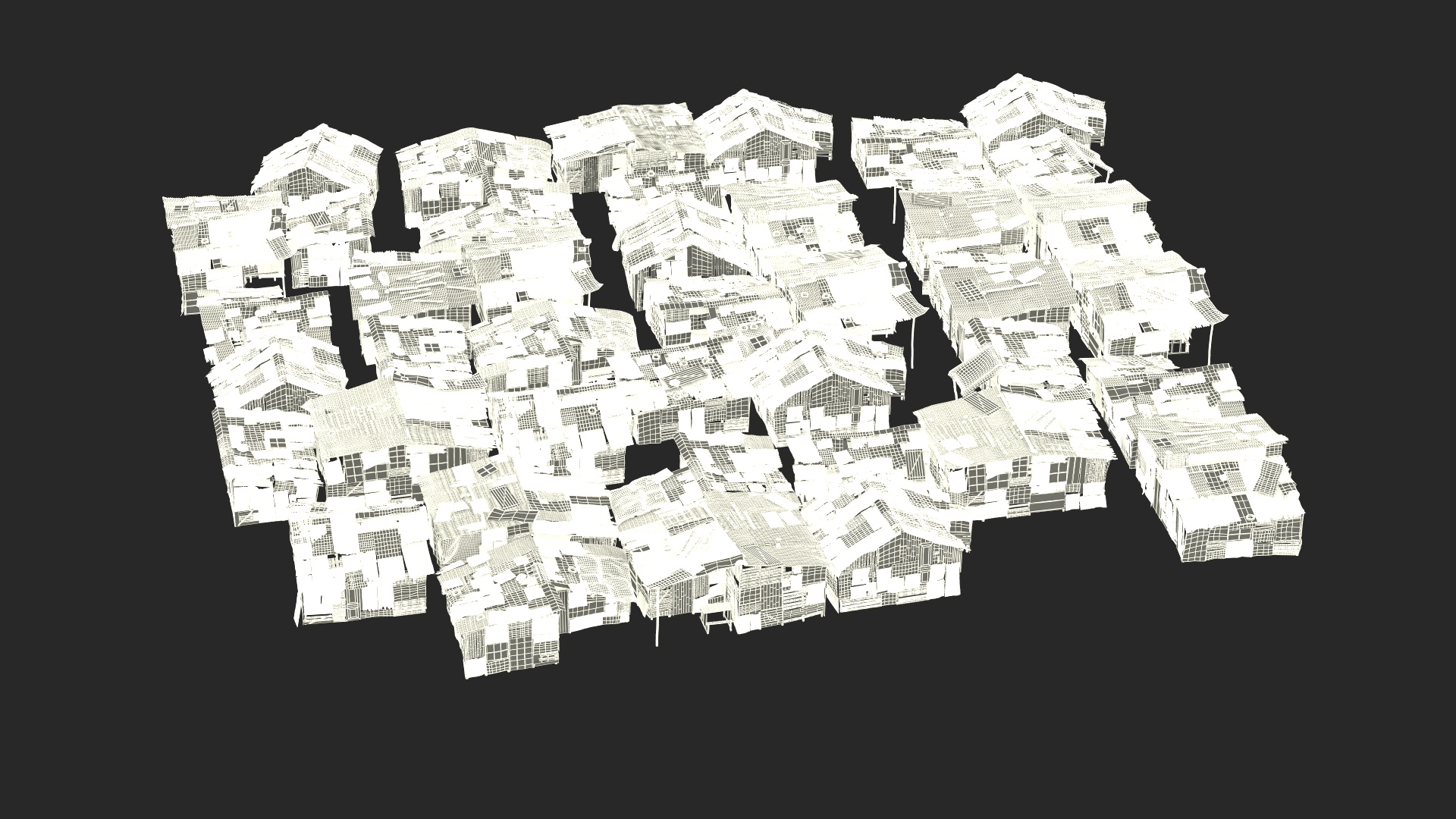 3D Model Crowded Slum Housing Cluster - TurboSquid 2330107