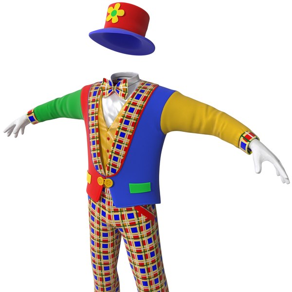 3d model clown clothes
