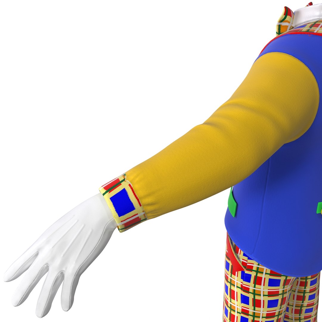 3d model clown clothes