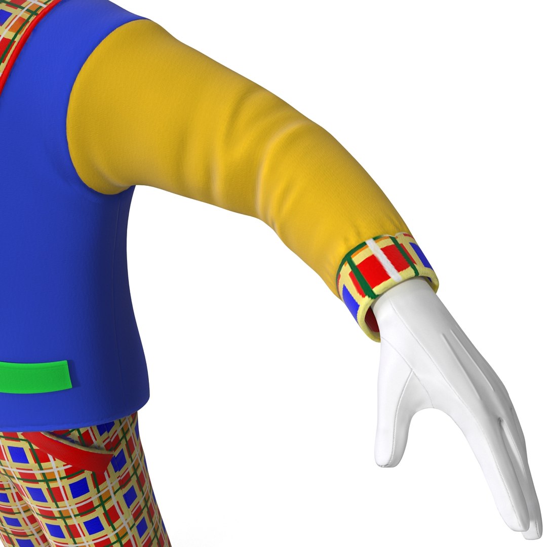 3d model clown clothes