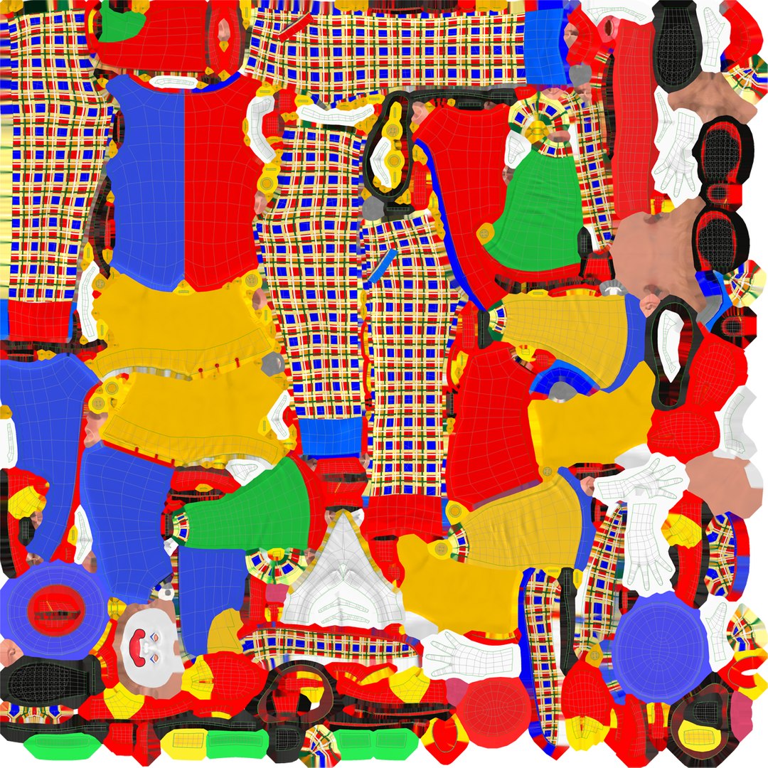 3d Model Clown Clothes