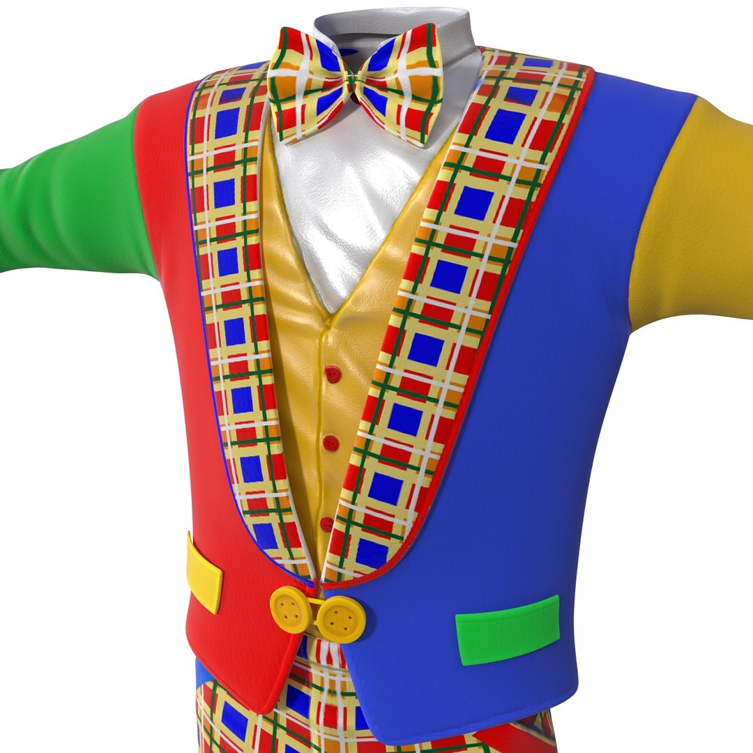 3d model clown clothes