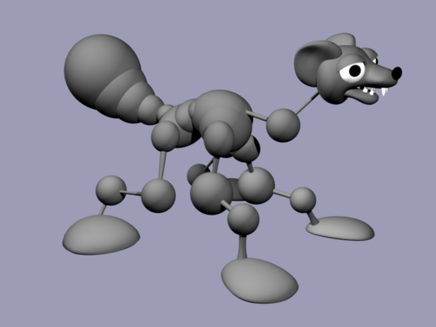 Simplequad Puppet 3d Model