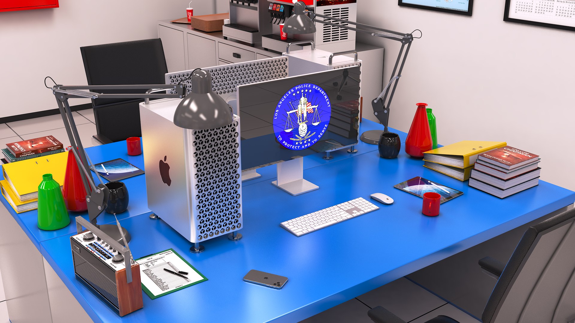 3D Model Police Station Interior - TurboSquid 2058673