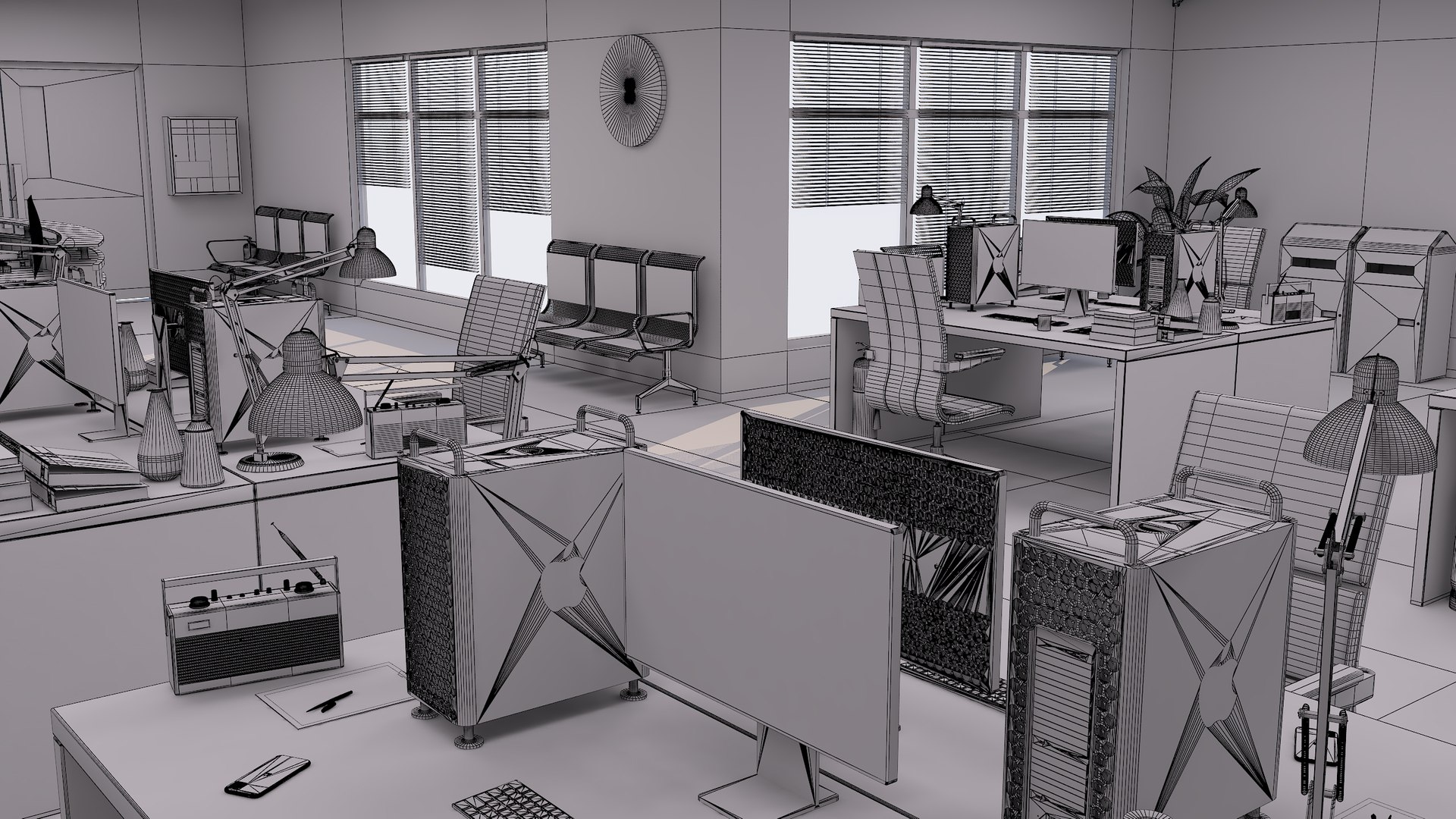 3D Model Police Station Interior - TurboSquid 2058673