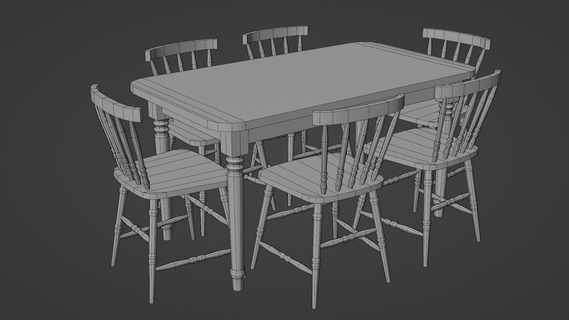 Free 3D Model Table And Chairs - TurboSquid 2345815