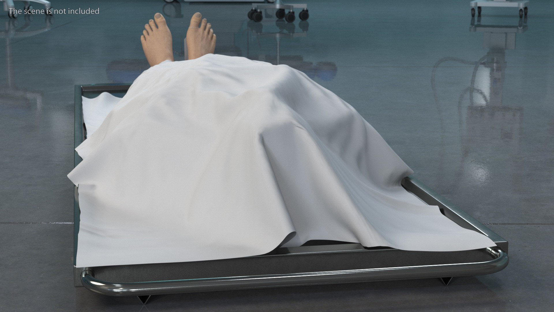 3D Model Male Dead Body Covered With Cloth - TurboSquid 1975701