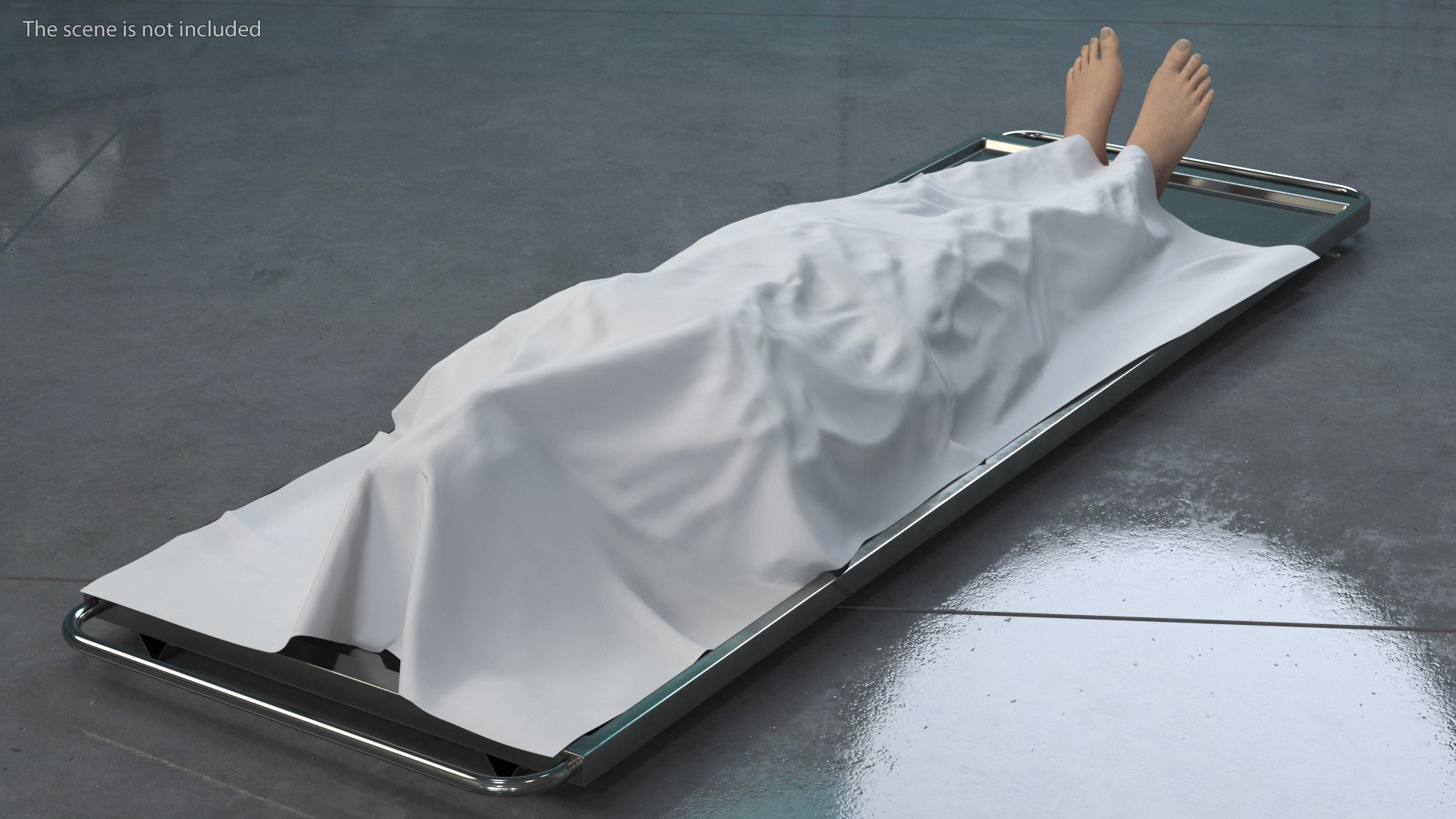 3D Model Male Dead Body Covered With Cloth - TurboSquid 1975701