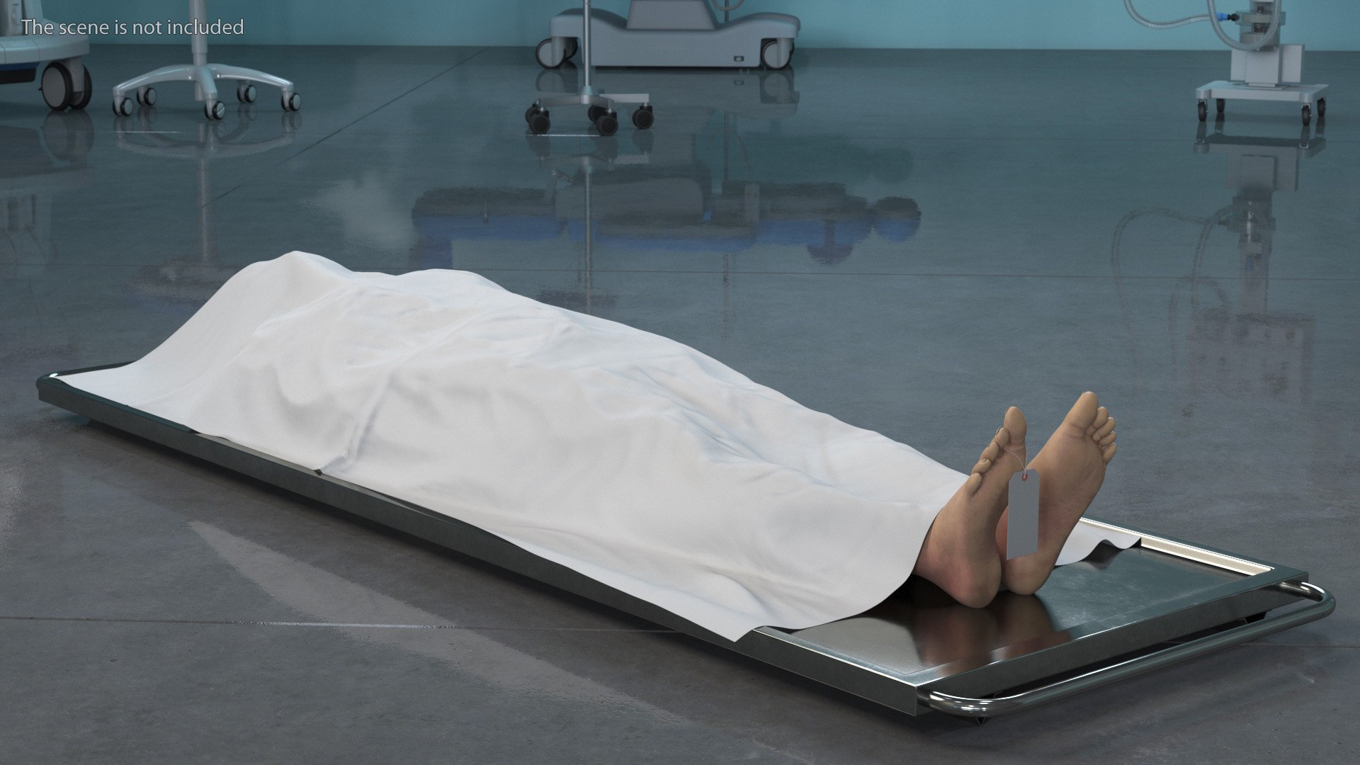 3D Model Male Dead Body Covered With Cloth - TurboSquid 1975701