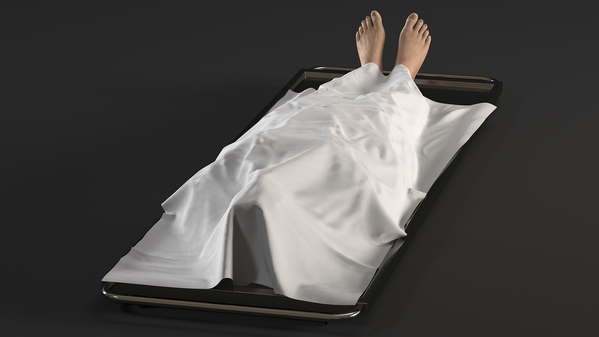 3D Model Male Dead Body Covered With Cloth - TurboSquid 1975701