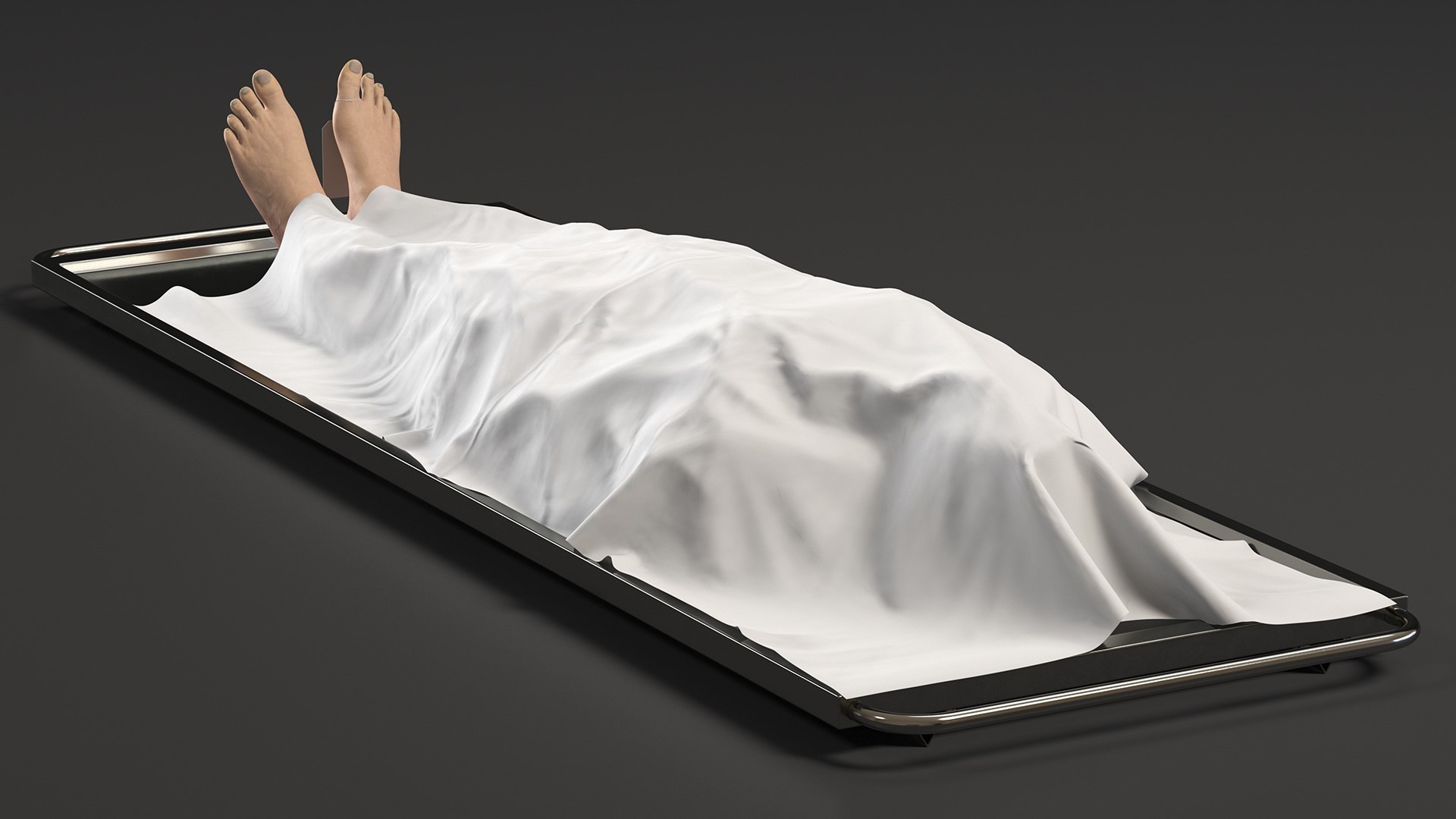 3D Model Male Dead Body Covered With Cloth - TurboSquid 1975701