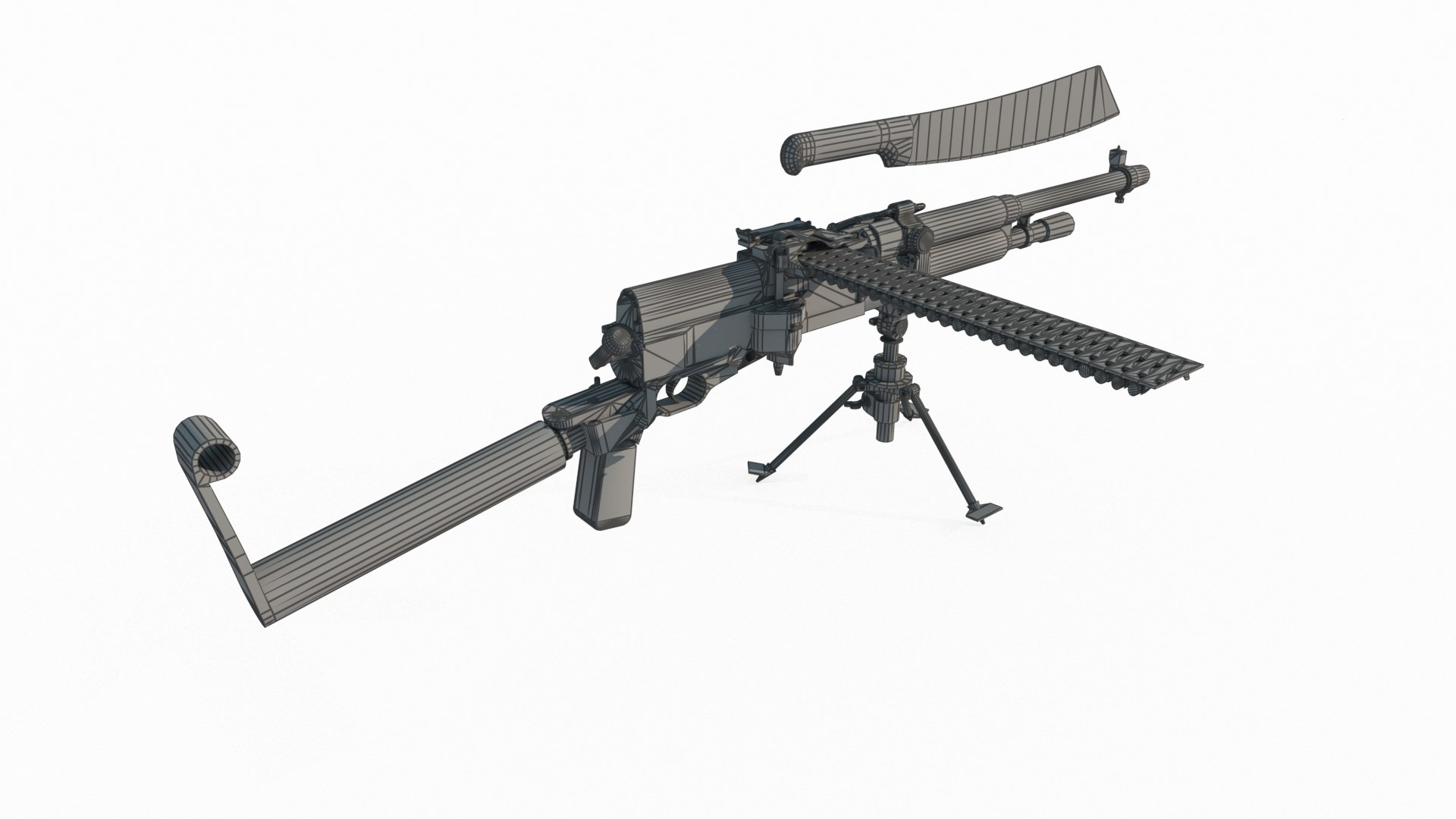 Old Style Heavy Machine Gun Machete Model - TurboSquid 2193437