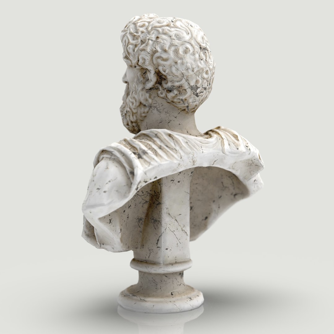 Bust Of Marcus Aurelius Low Poly Game Ready UHD STL 3D Print Ready 4K ...