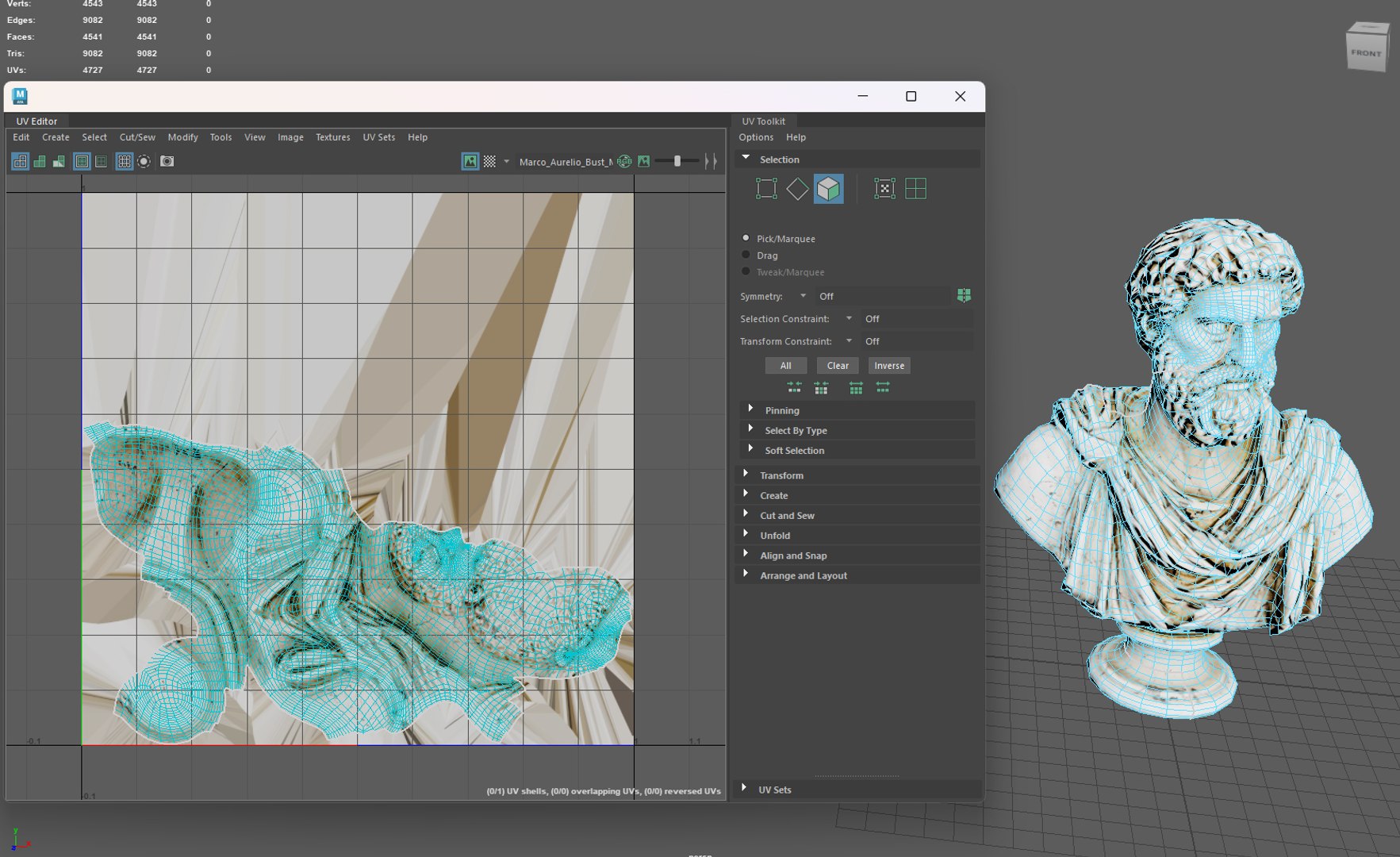 Bust Of Marcus Aurelius Low Poly Game Ready UHD STL 3D Print Ready 4K ...