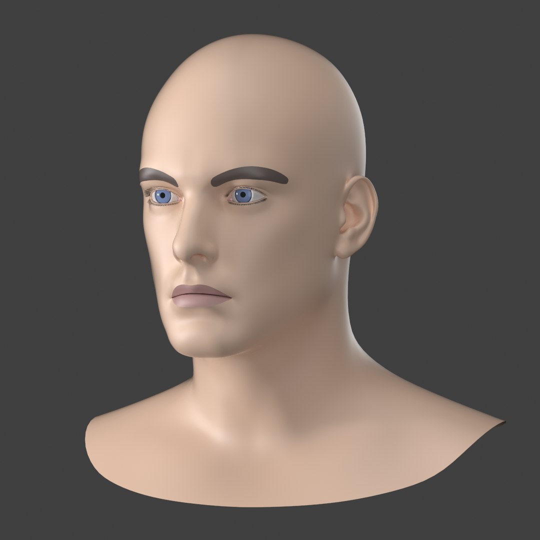 3D model Natural Male Head 01 Generic Mesh - TurboSquid 1836003