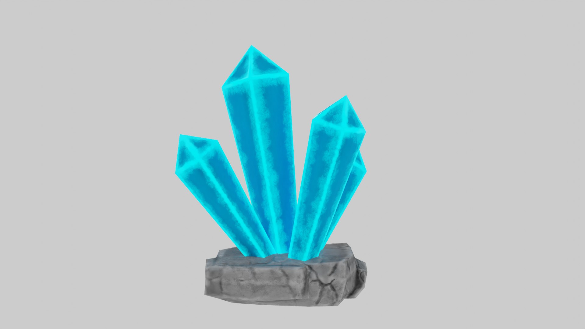 Blue Stylized Rock Crystal Cluster Version 1 model - TurboSquid 2119366