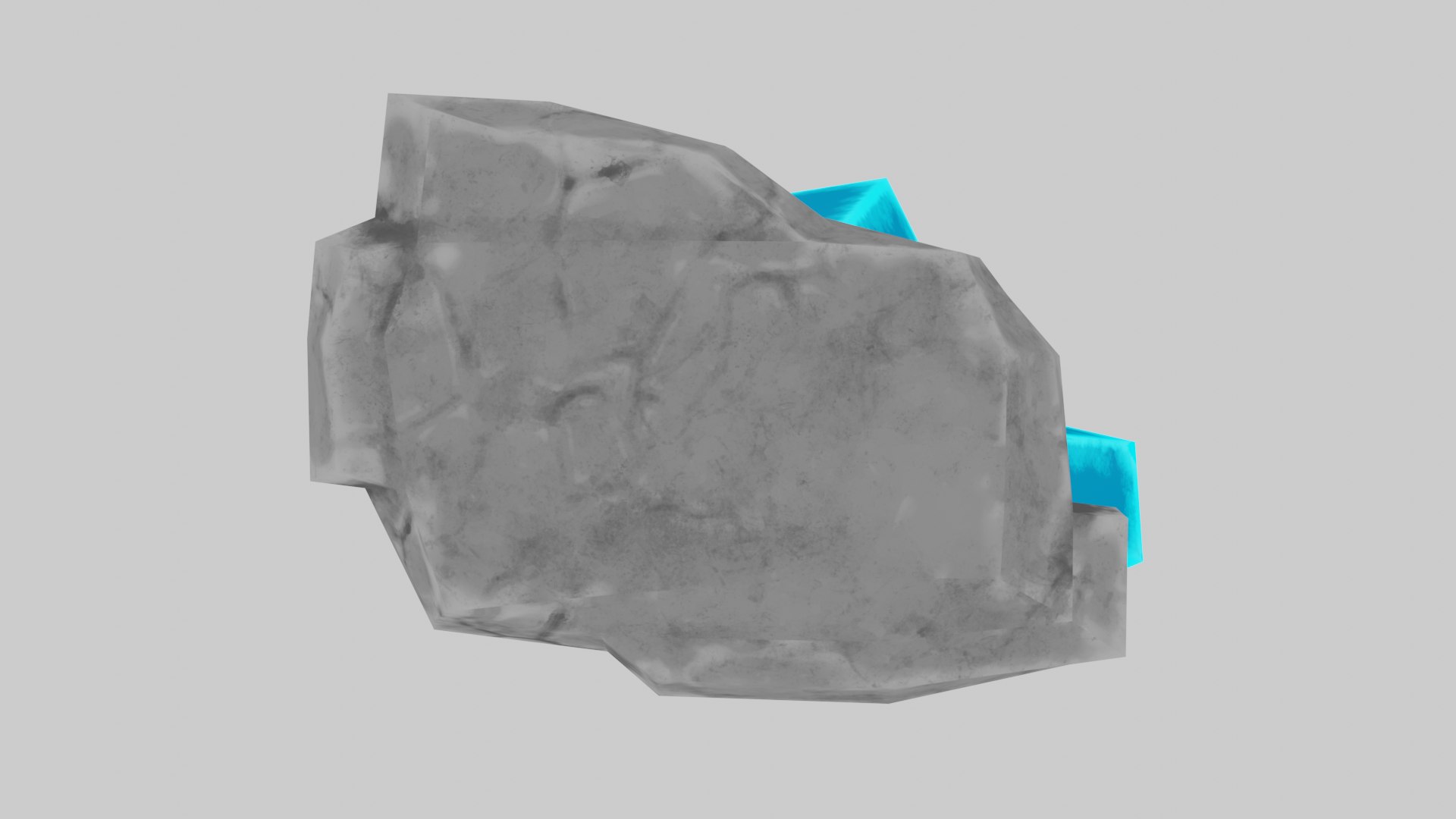 Blue Stylized Rock Crystal Cluster Version 1 model - TurboSquid 2119366