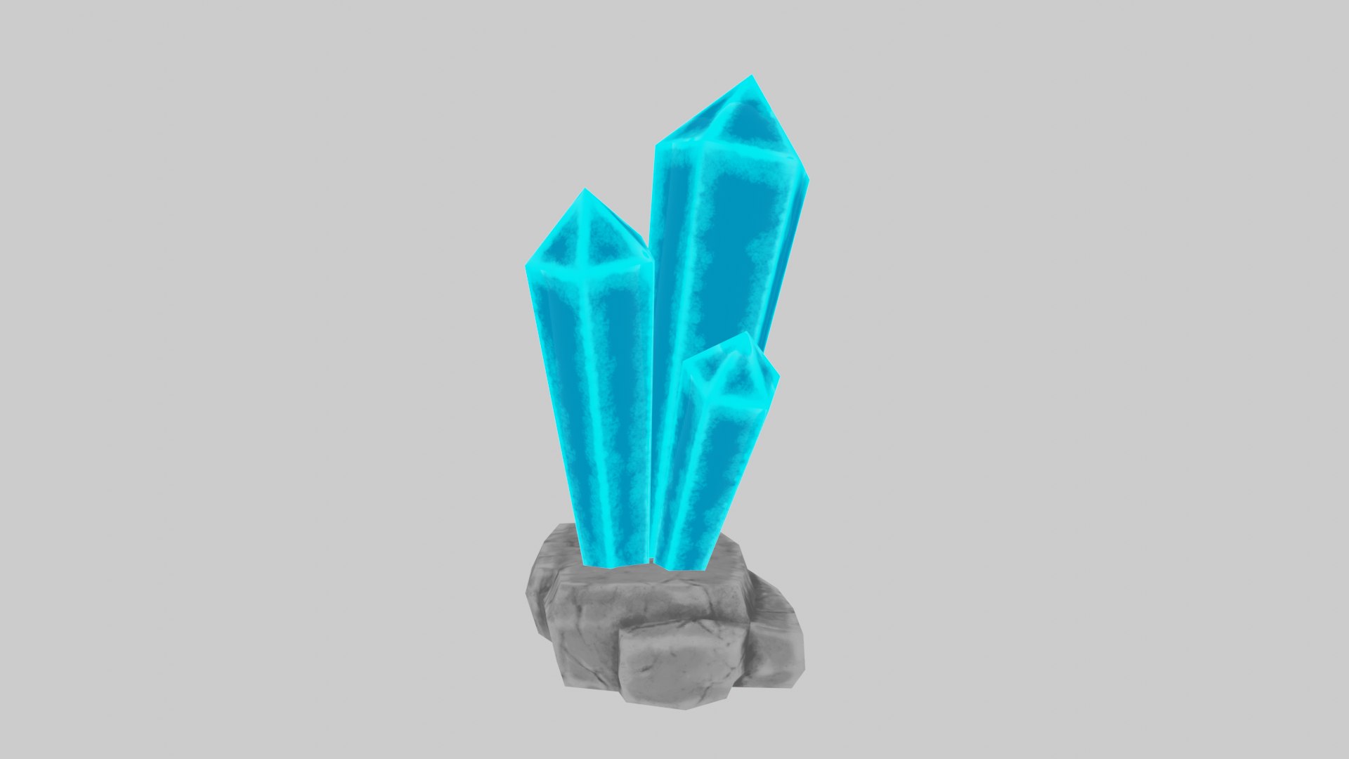 Blue Stylized Rock Crystal Cluster Version 1 model - TurboSquid 2119366