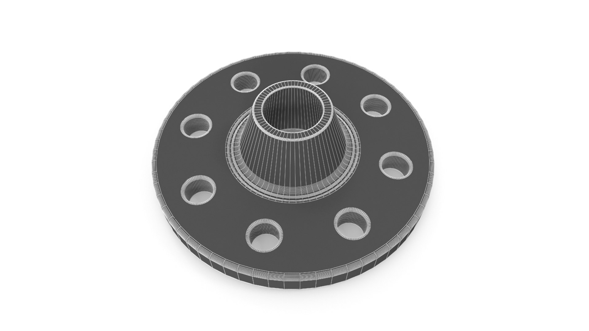 3D Round Flange Metal Armor V6 PBR 2 - TurboSquid 2300843