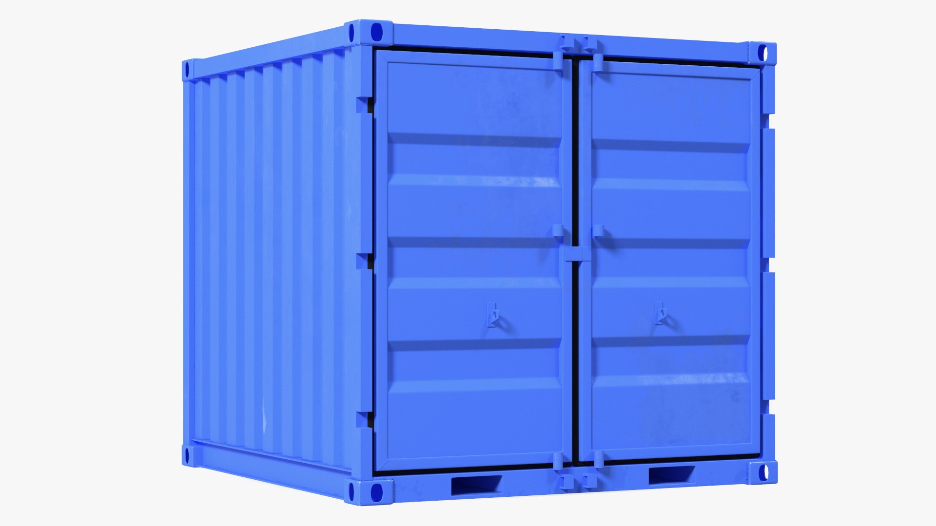 8ft Shipping Container Blue 3D - TurboSquid 2147248