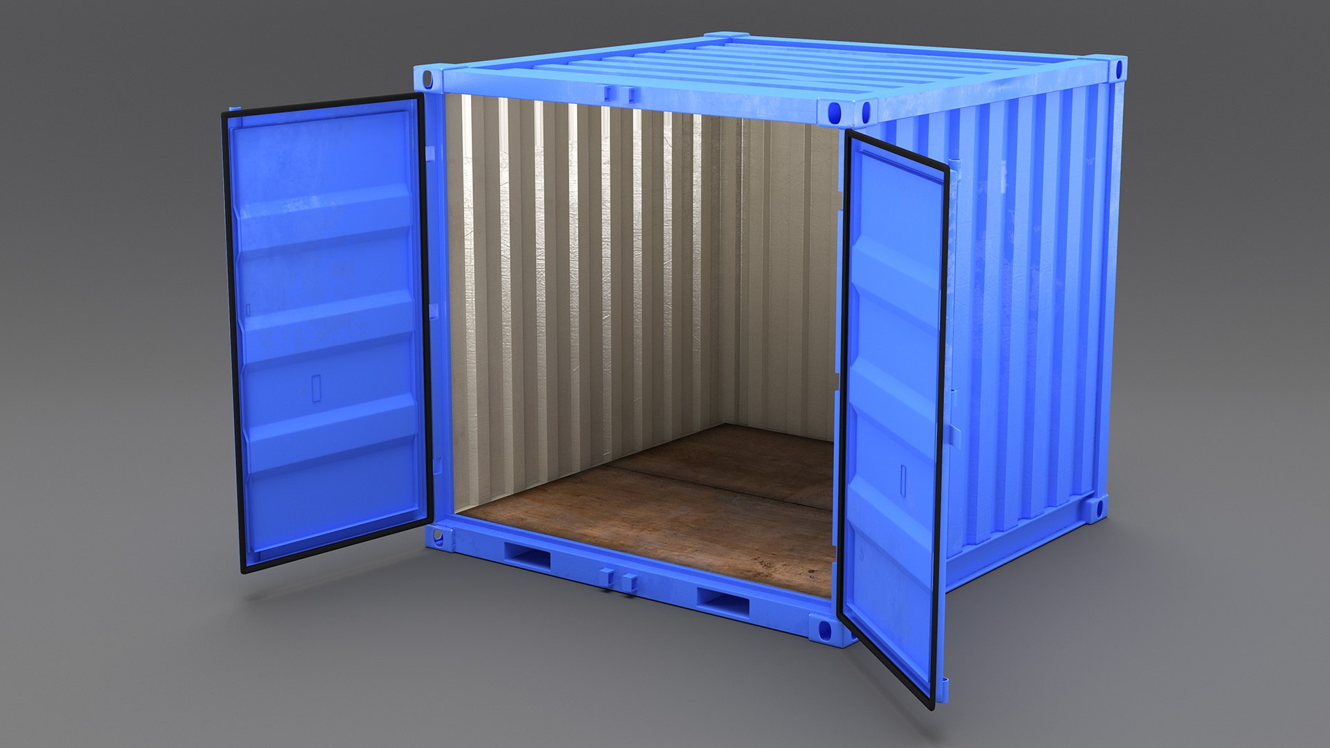 8ft Shipping Container Blue 3D - TurboSquid 2147248