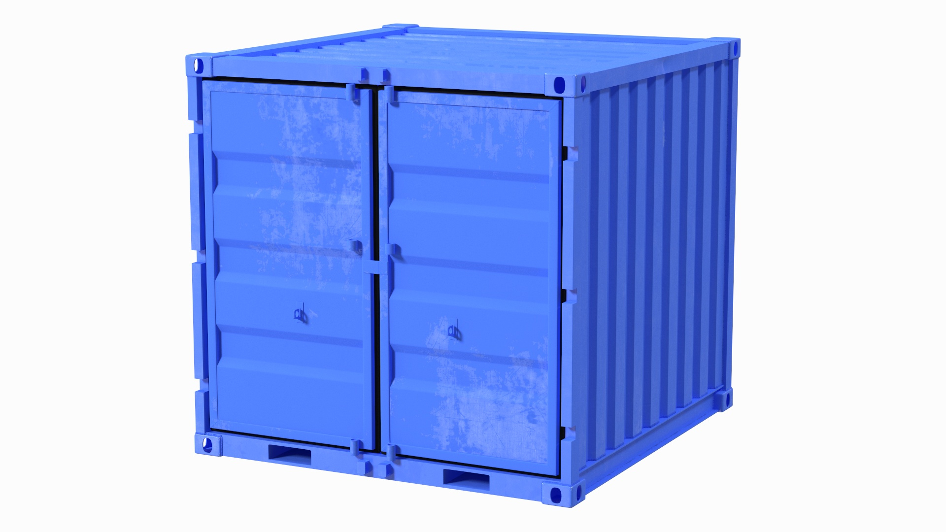 8ft Shipping Container Blue 3D - TurboSquid 2147248