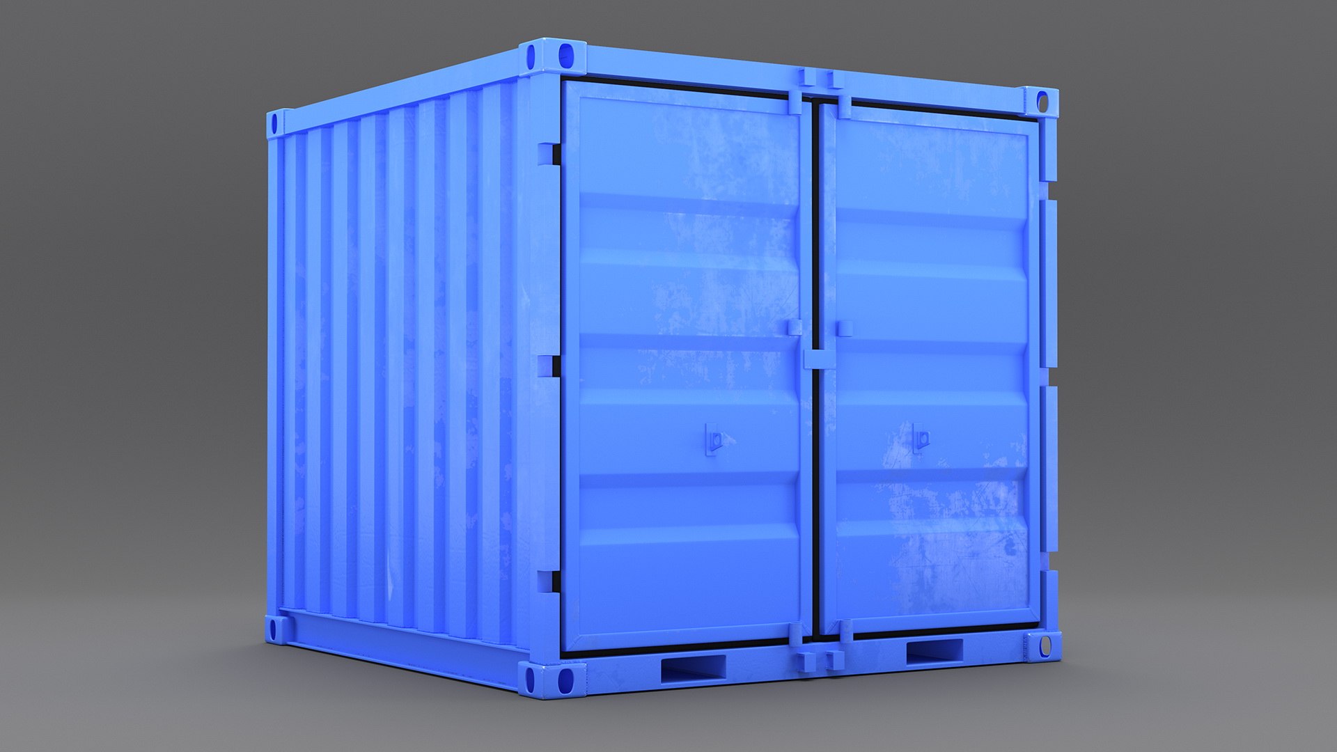 8ft Shipping Container Blue 3D - TurboSquid 2147248