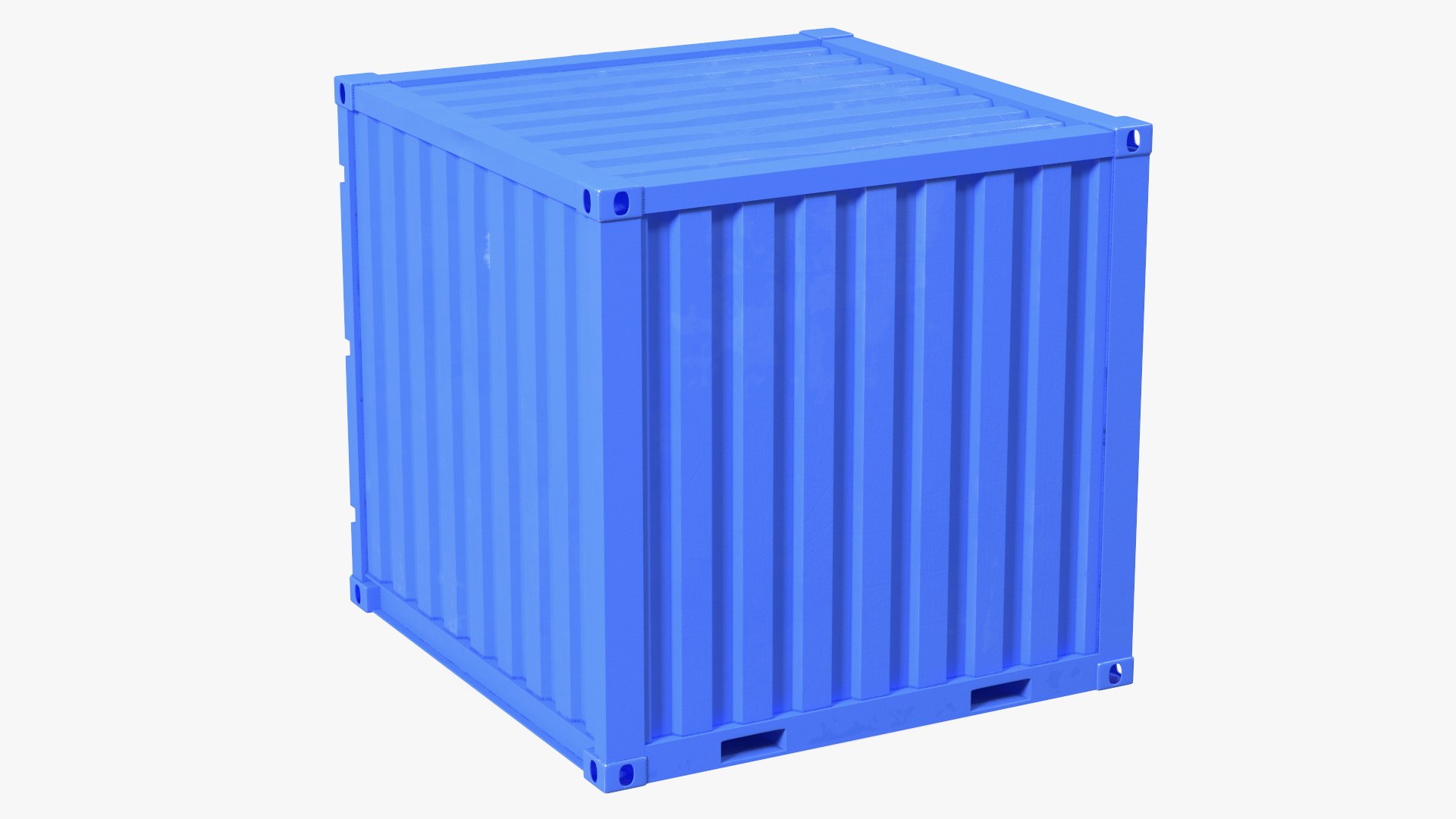 8ft Shipping Container Blue 3D - TurboSquid 2147248