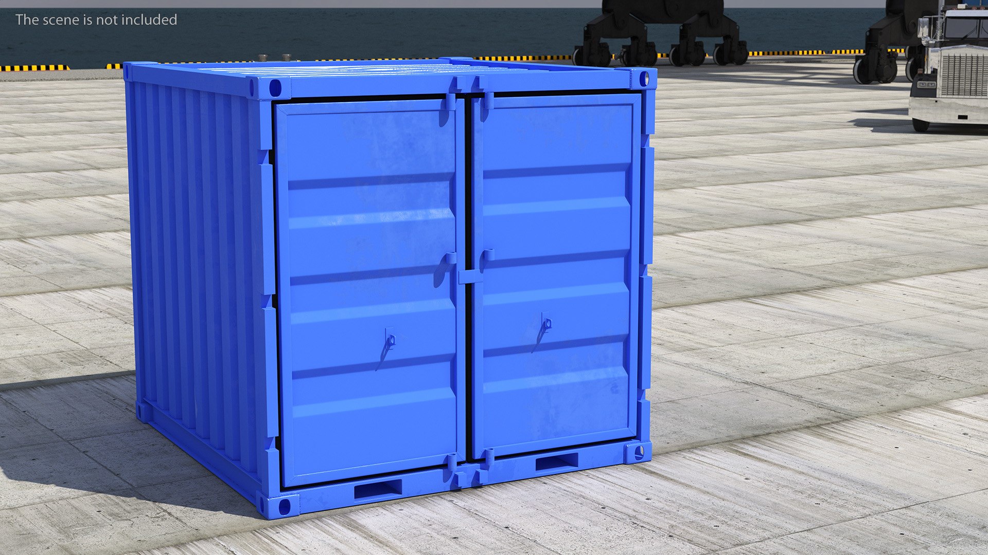 8ft Shipping Container Blue 3D - TurboSquid 2147248