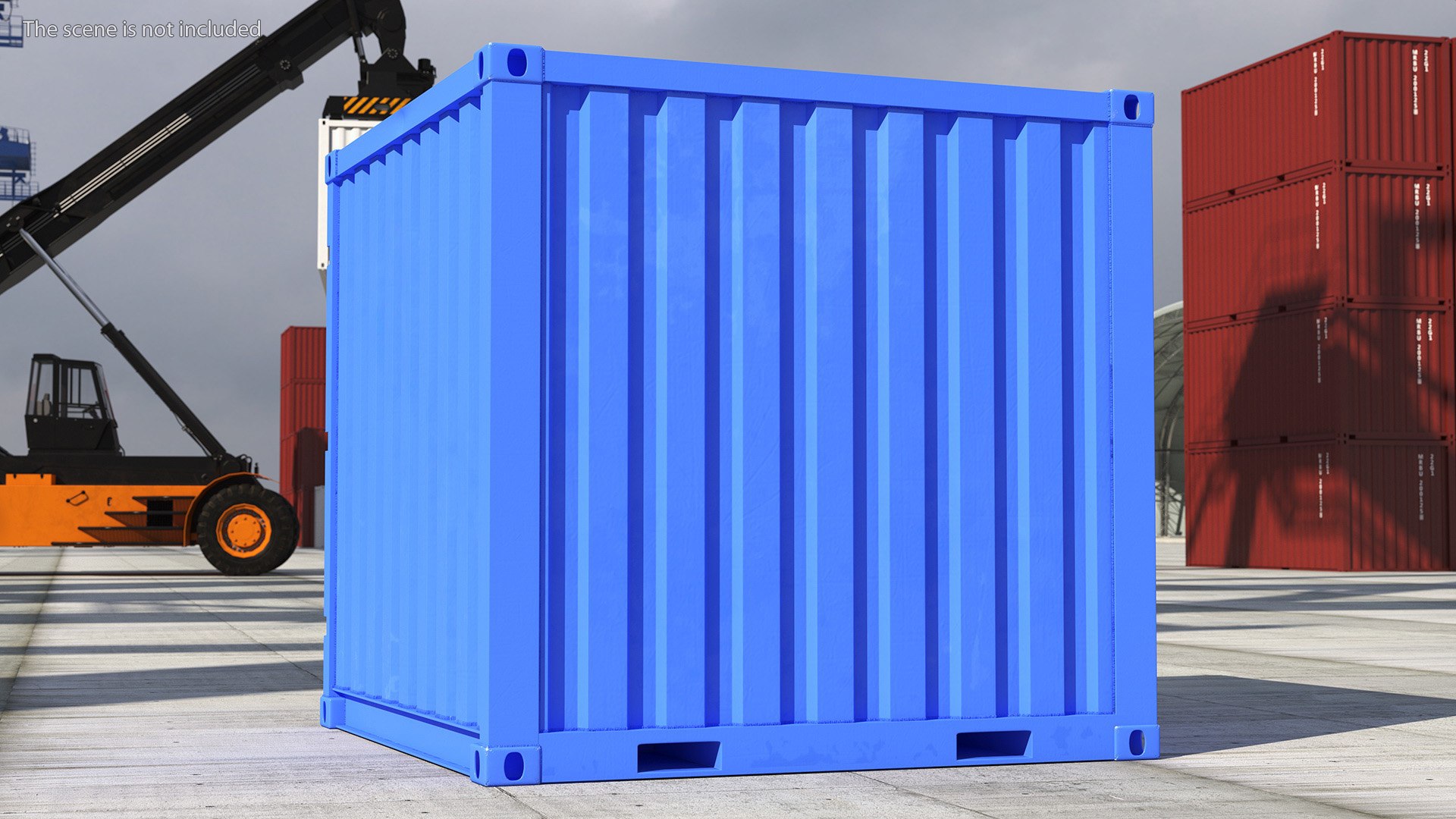 8ft Shipping Container Blue 3D - TurboSquid 2147248