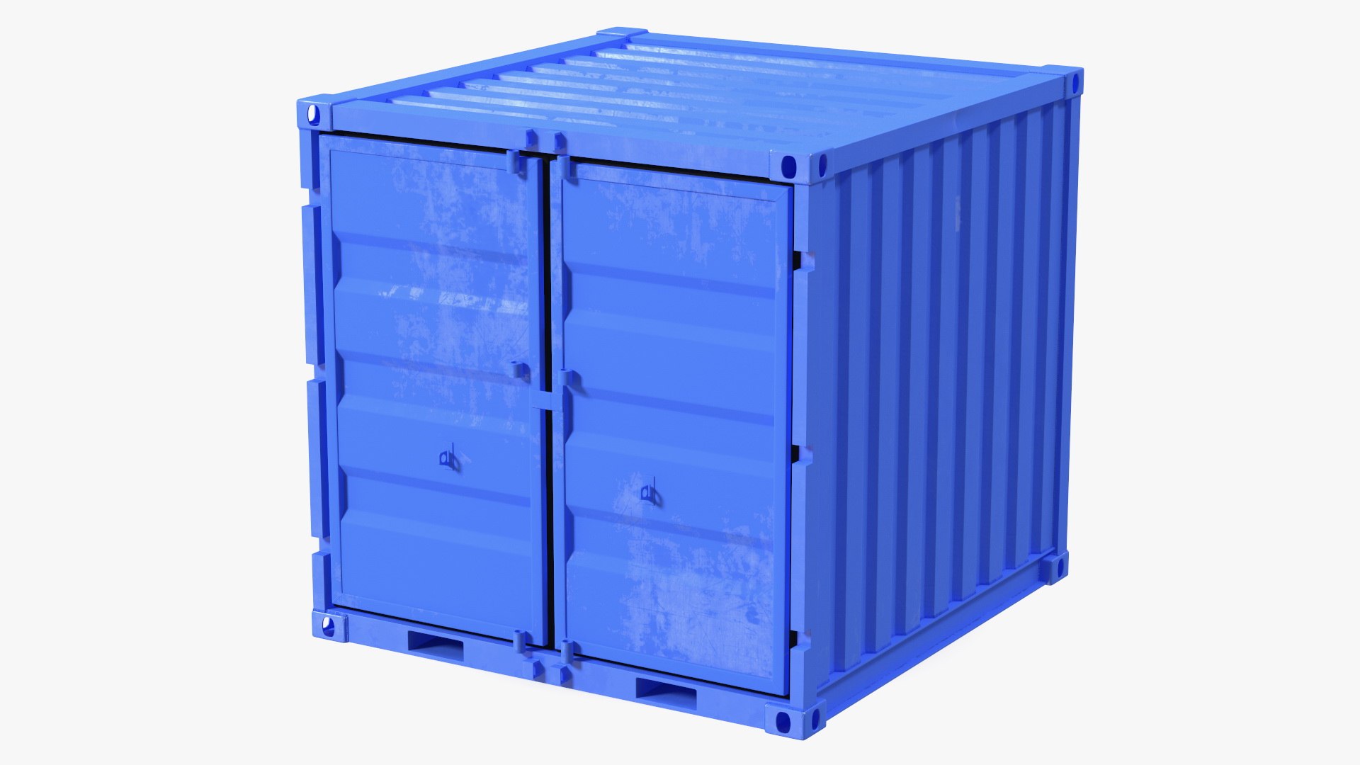 8ft Shipping Container Blue 3D - TurboSquid 2147248