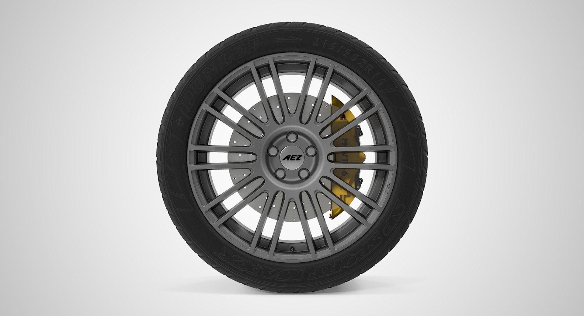 strike graphite disk car wheel 3d model