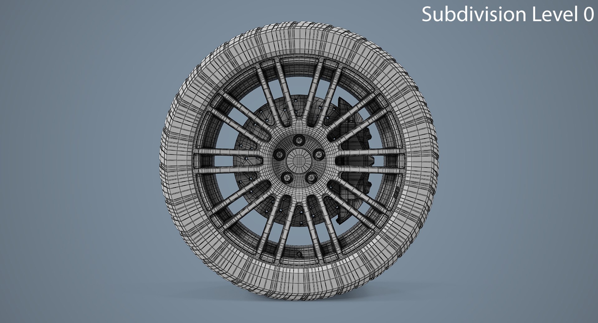 strike graphite disk car wheel 3d model