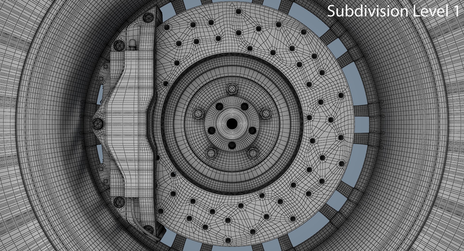 strike graphite disk car wheel 3d model