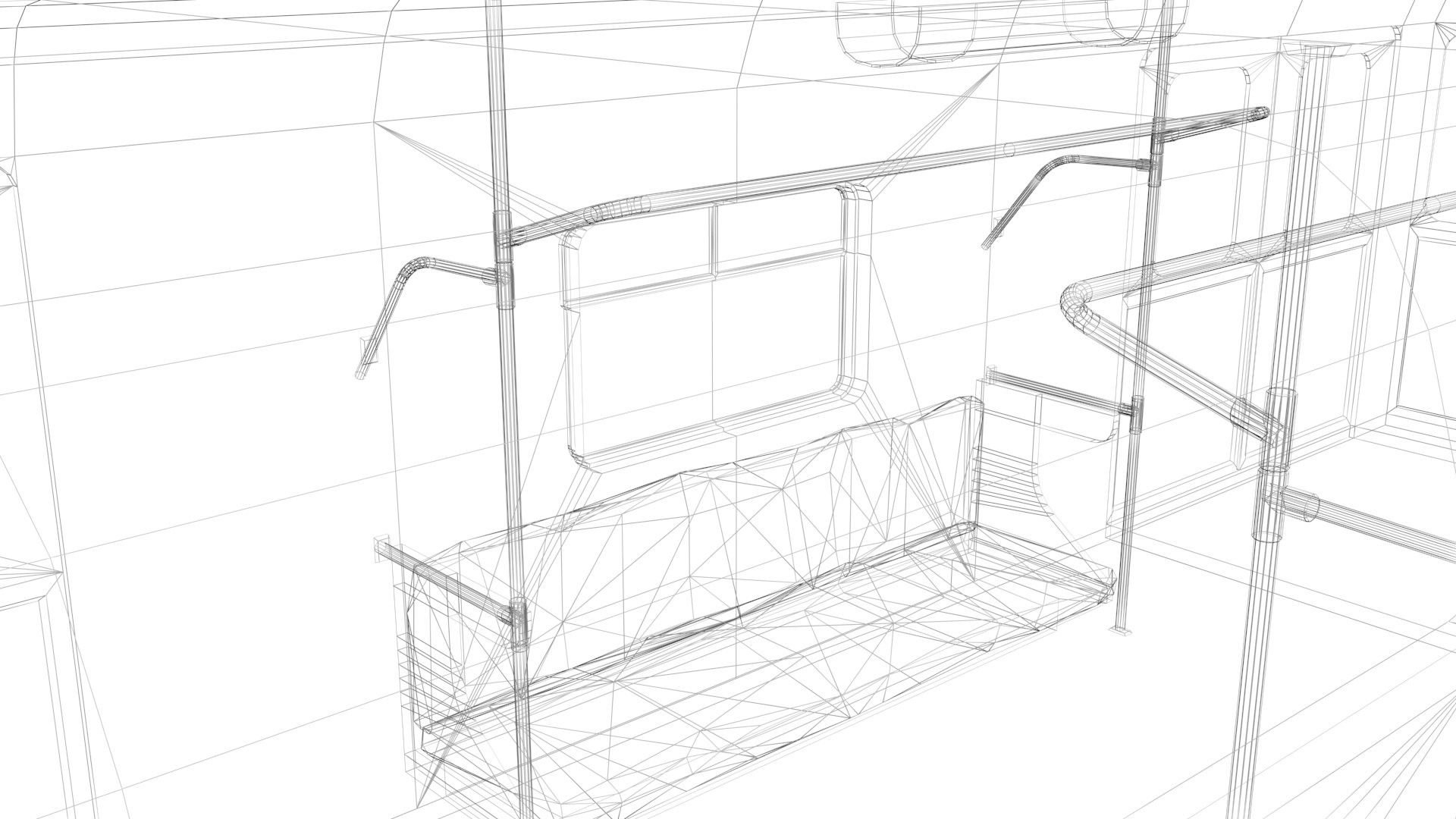 3D Metro Interior model - TurboSquid 1831905