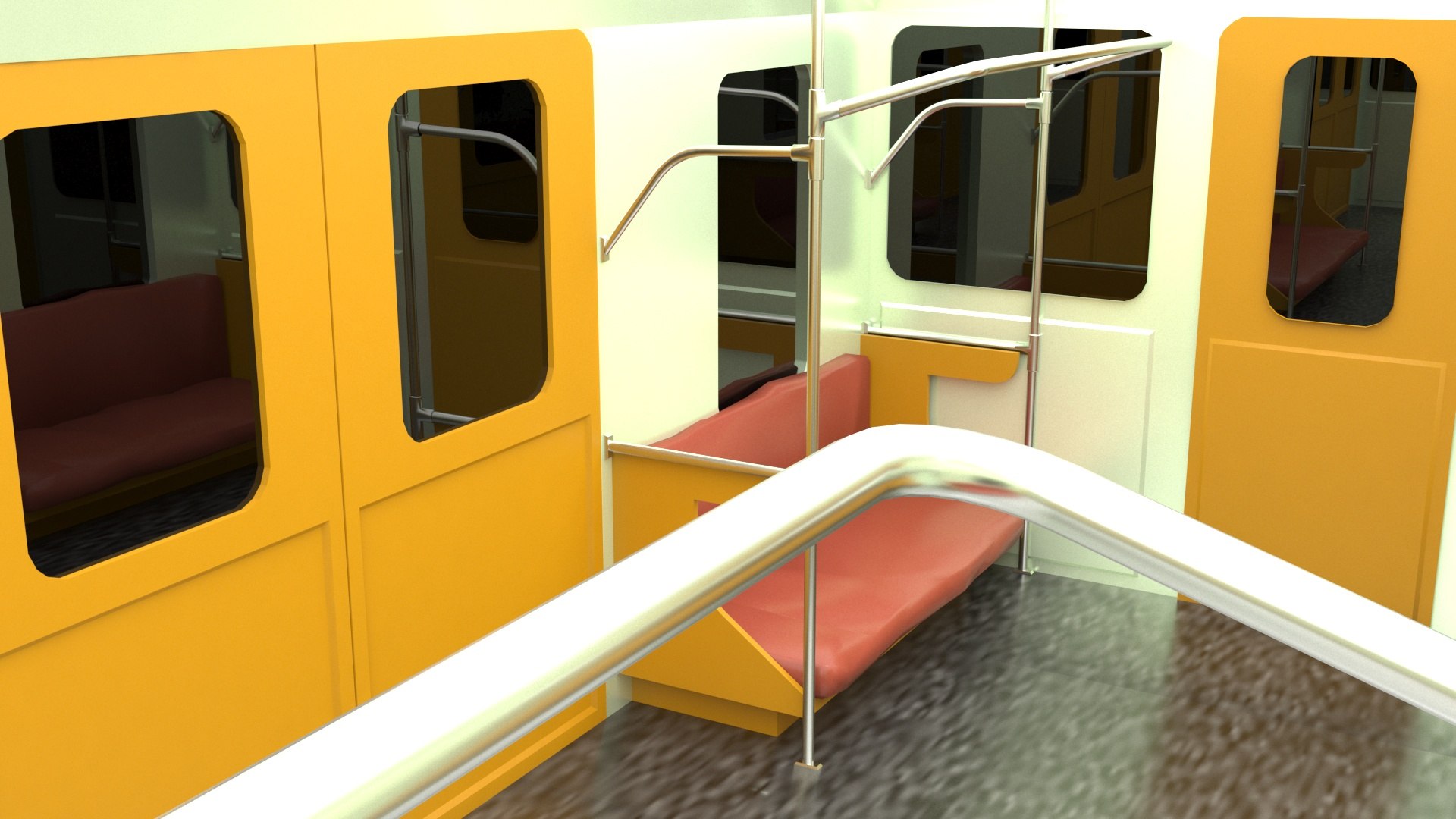 3D Metro Interior model - TurboSquid 1831905