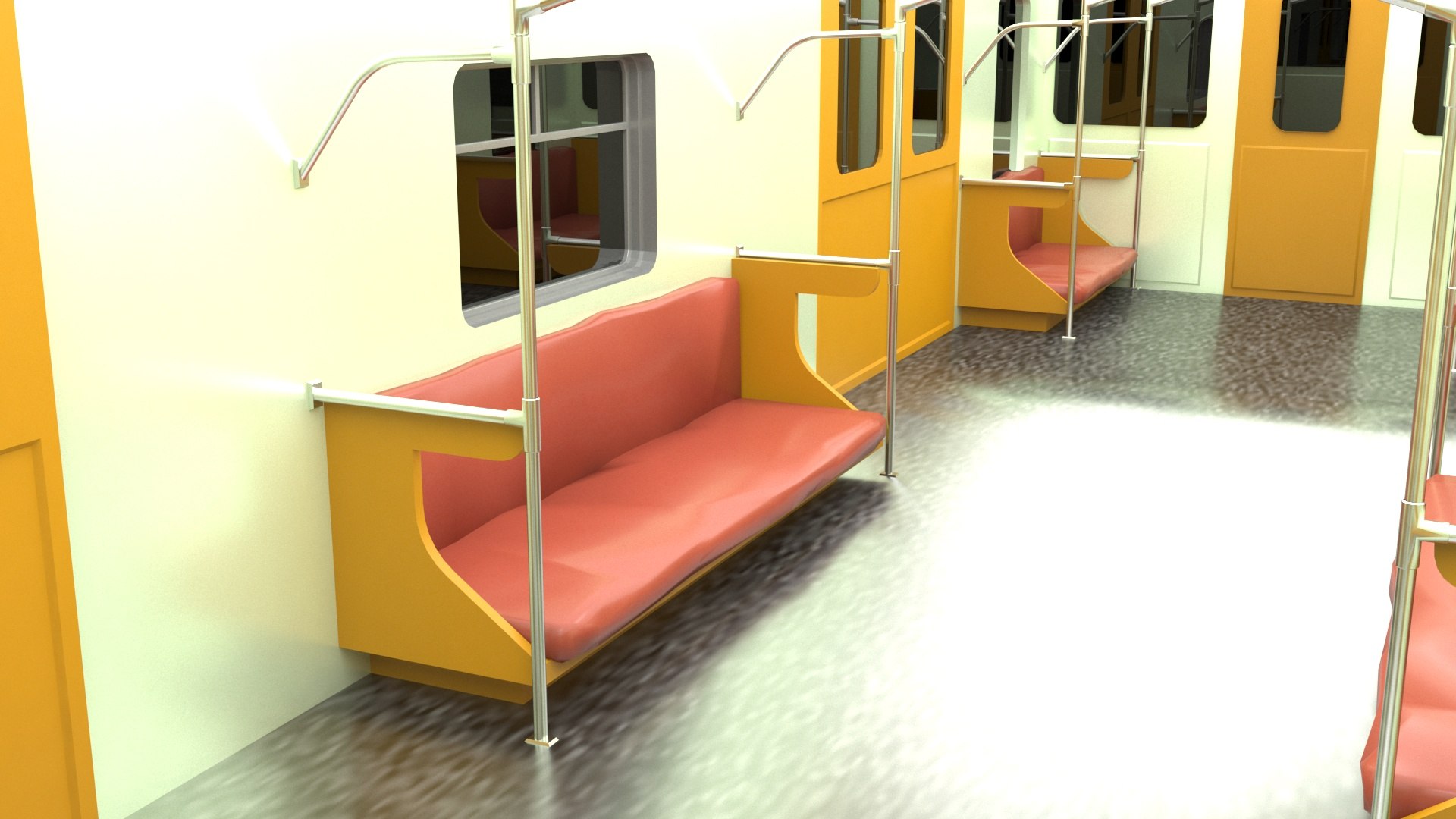 3D Metro Interior model - TurboSquid 1831905