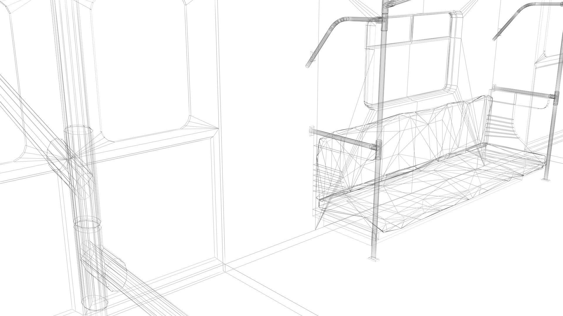 3D Metro Interior model - TurboSquid 1831905