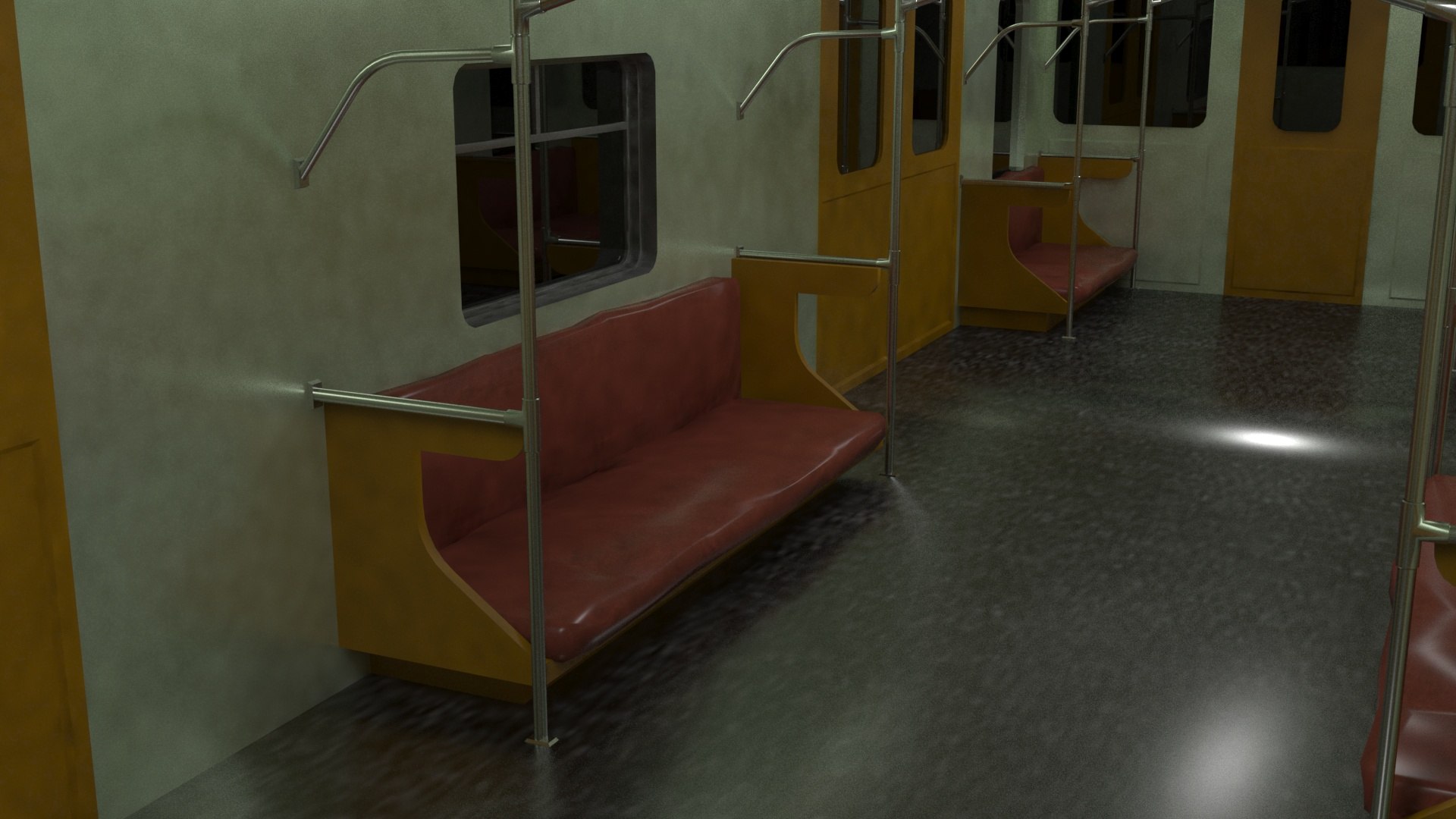 3D Metro Interior model - TurboSquid 1831905
