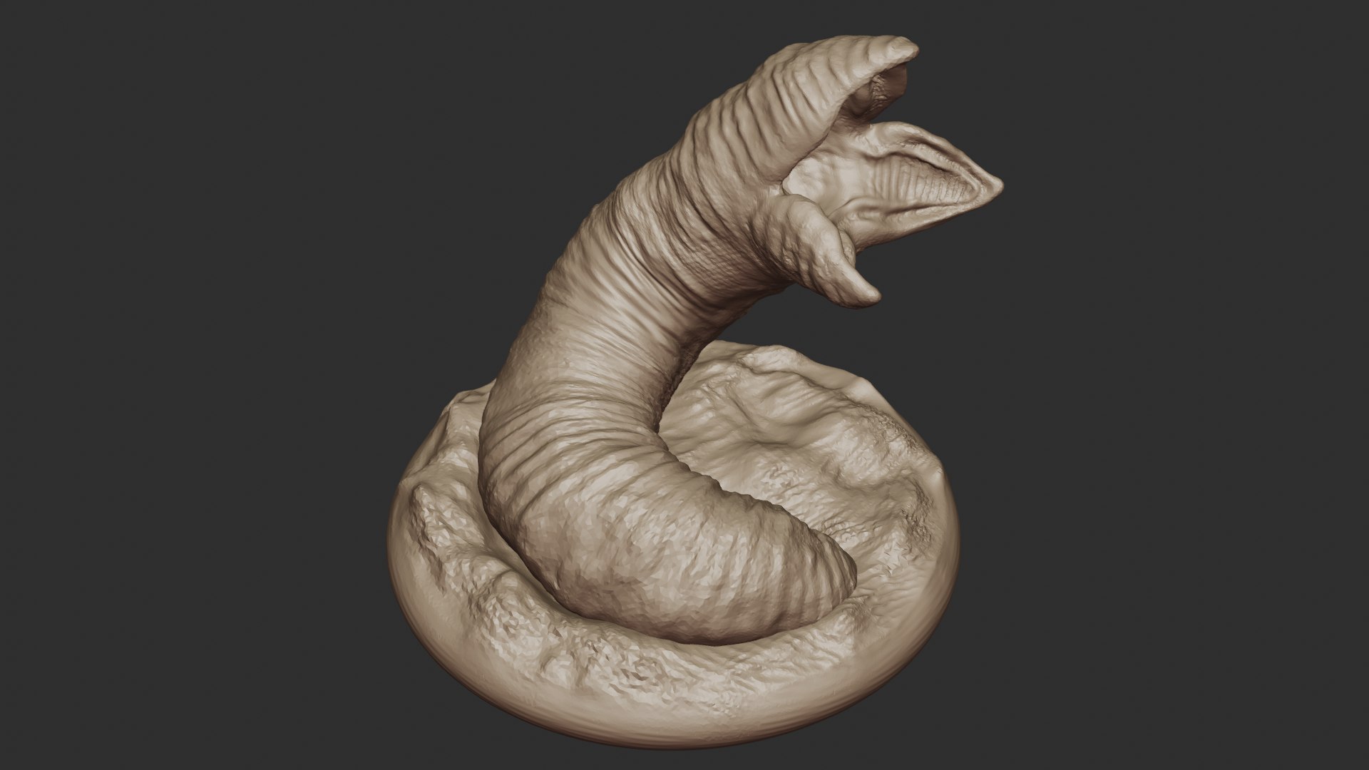 Dune Worm-figurine 3D Model - TurboSquid 2206499
